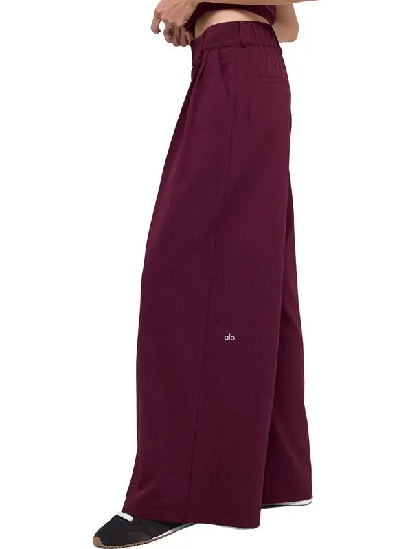 Alo Yoga High-waist Dreamscape Trousers - Burgundy