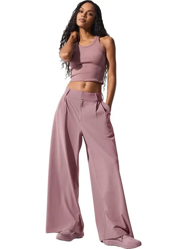 Alo Yoga High-waist Dreamscape Trousers - Smoky Quartz