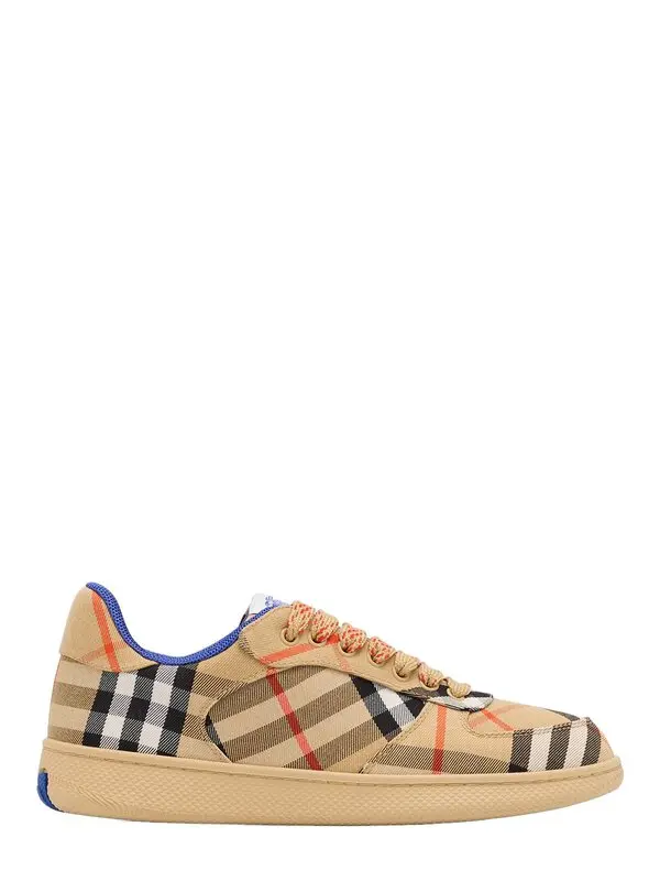 Burberry Terrace Check Cotton Low-top Sneakers - Sand Ip Check