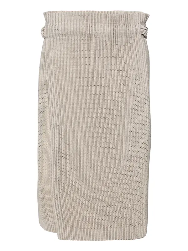 Issey Miyake Light Mesh Pleated Skirt - Grey