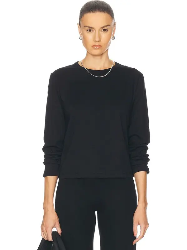 LESET Margo Long Sleeve Top - Black