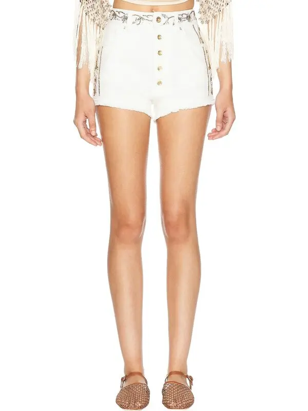 Rabanne Embroidered Short - Off White