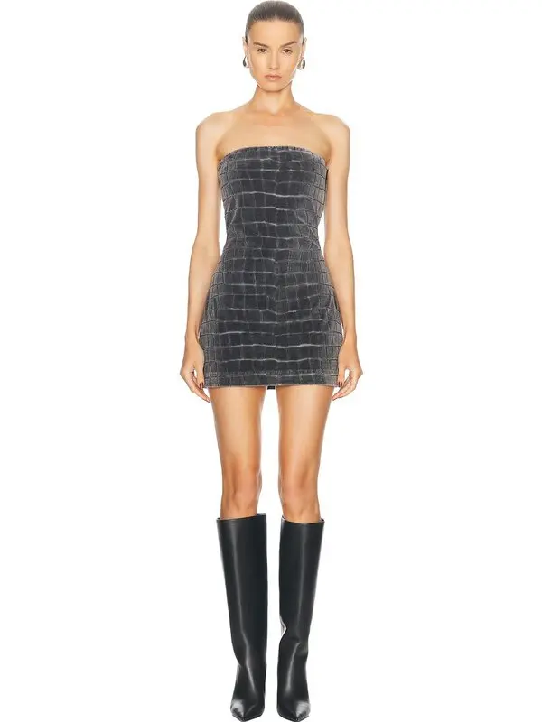 Alexander Wang Strapless Mini Dress - Washed Pepper