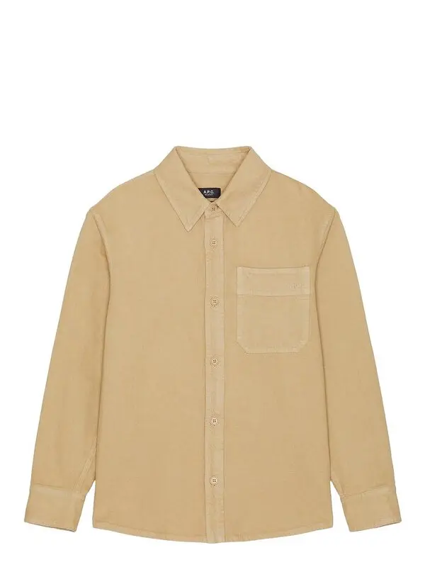 A.p.c. Basile Brodee Poitrine Surchemise - Beige