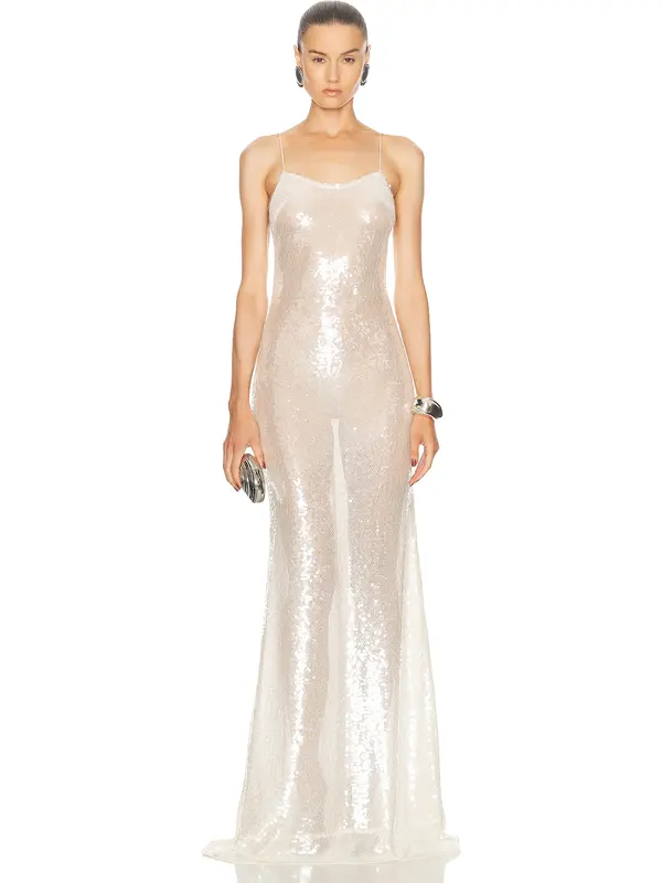 THE NEW ARRIVALS ILKYAZ OZEL Gwyneth Gown - Lily White