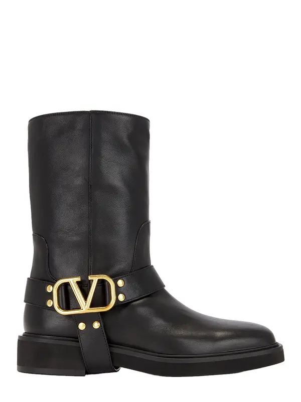 Valentino Garavani V Logo Signature Biker Boot - Nero