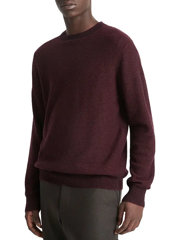 Vince Geo Jacquard Sweater - Malbec/black