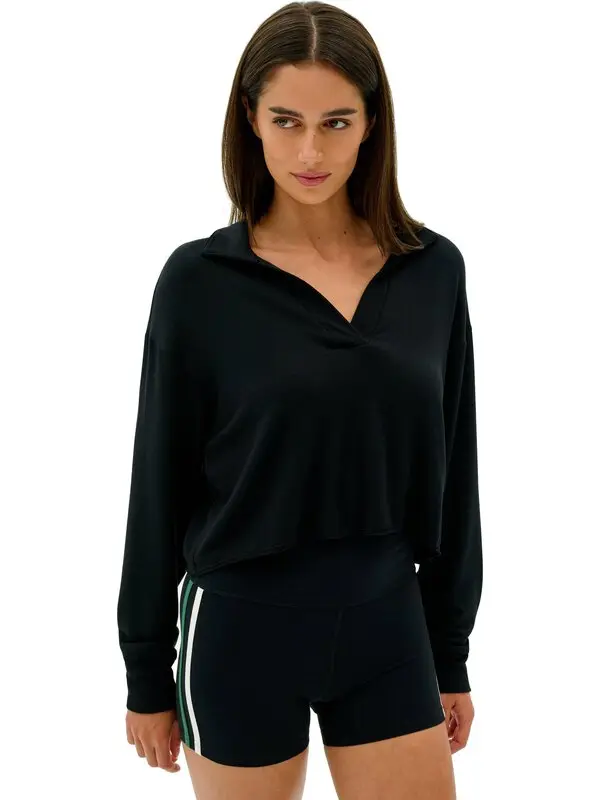 Splits59 Joan Fleece Polo - Black
