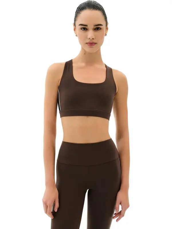 Splits59 Lexi Rigor Bra - Dark Chocolate/black