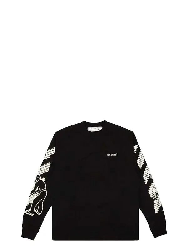 Off-White Off Bricks Skate Long Sleeve T-shirt - Black/white
