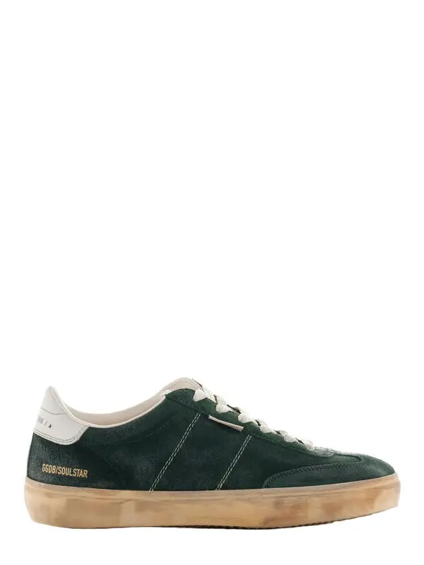 GOLDEN GOOSE Soul Star Suede Sneakers - Green
