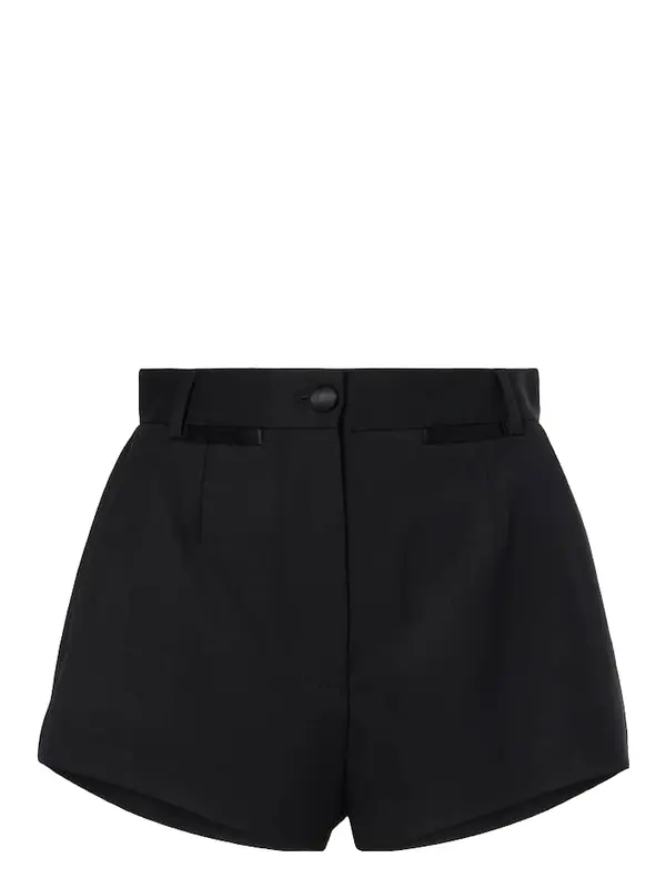 Dolce & Gabbana High-rise Wool And Silk Shorts - Black