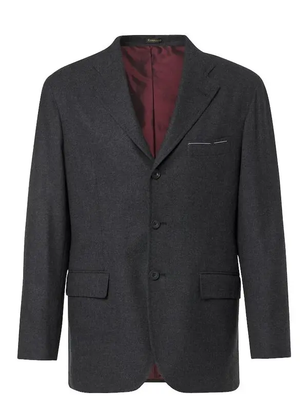 Rubinacci Wool Flannel Blazer - Grey