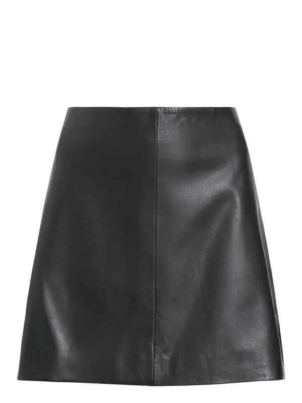 ALLSAINTS Leather Renai Mini Skirt - Black