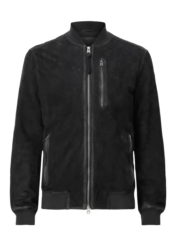 ALLSAINTS Suede Kemble Bomber Jacket - Black