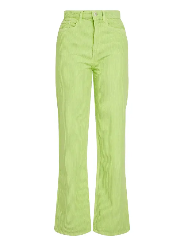 WANDLER Rose Cotton Corduroy Pants - Light Green
