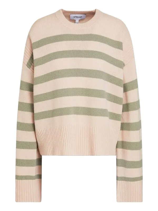 Derek Lam 10 Crosby Farah Striped Wool Sweater - Beige