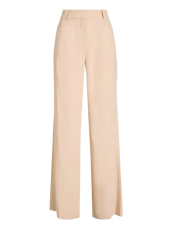 Derek Lam 10 Crosby Pleated Satin-crepe Wide-leg Pants - Beige