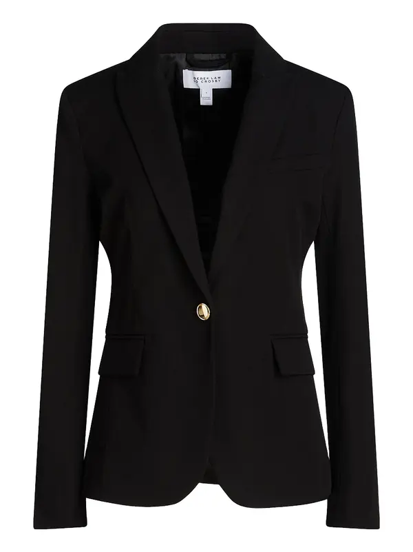 Derek Lam 10 Crosby Stretch Cotton-twill Blazer - Black