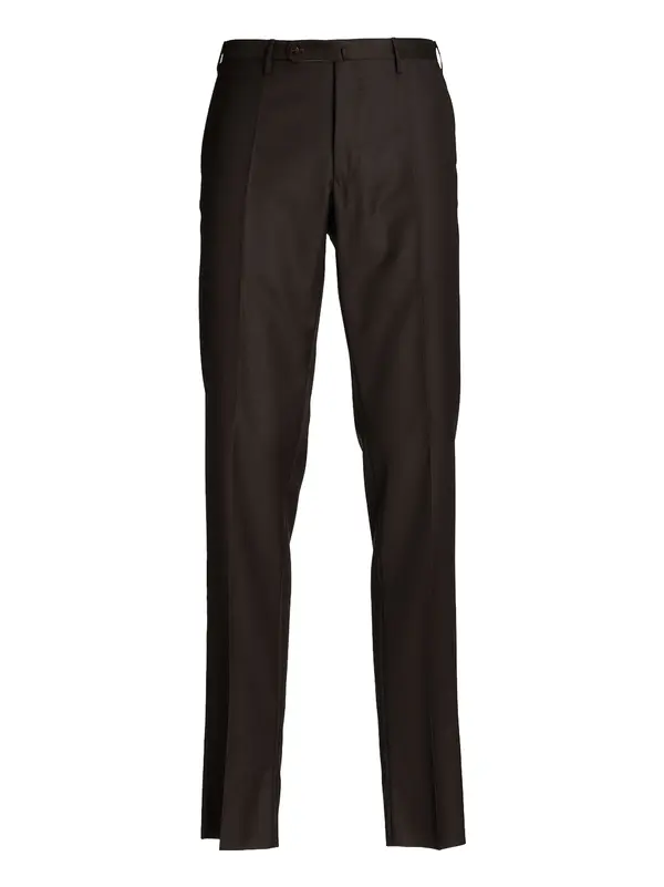 SLOWEAR Incotex Sharkskin Slim-fit Wool Trousers - Dark Brown