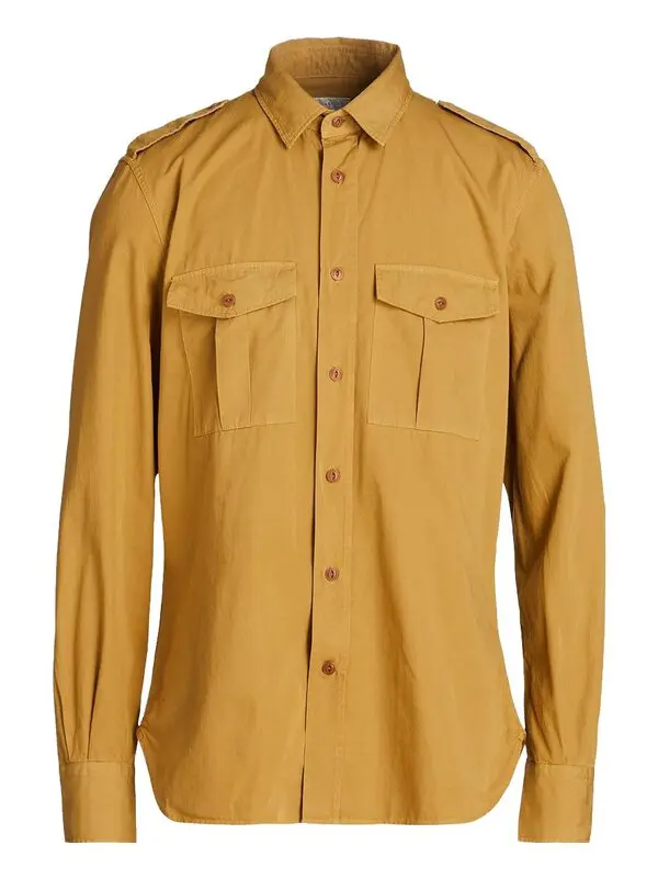 SLOWEAR Glanshirt Cottonpoplin Shirt - Mustard