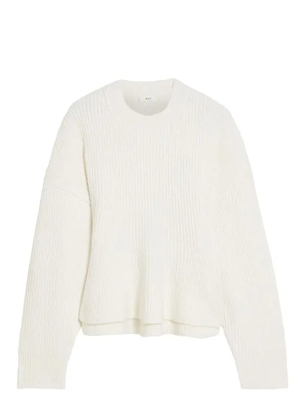 A.L.C. Eliza Ribbed Peplum Sweater - Ivory