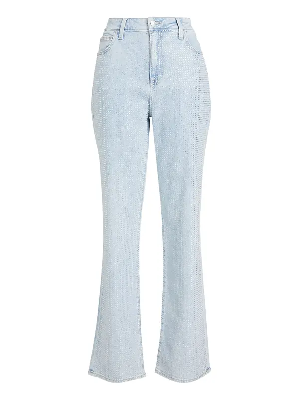 Simkhai Liam Crystal-embellished Jeans - Light Denim