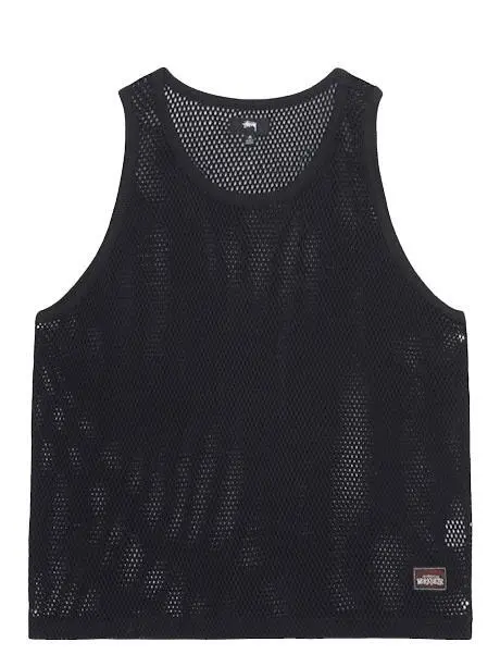 StÜssy Big Mesh Tank - Black