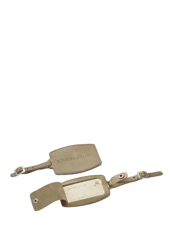 Briggs & Riley Leather Luggage Tag - Olive
