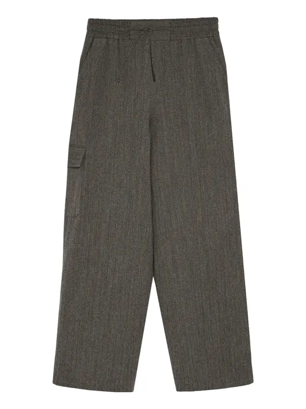YVES SALOMON Drawstring Cargo Trousers - Grey