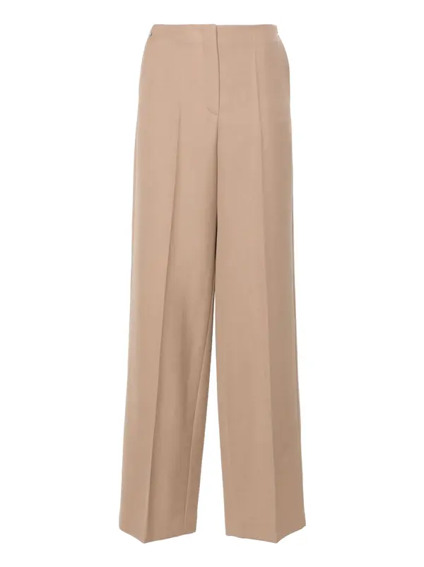 Fendi Grain-de-poudre Wool Trousers - Brown