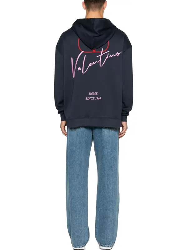 Valentino Garavani Vlogo Signature Hoodie - Blue