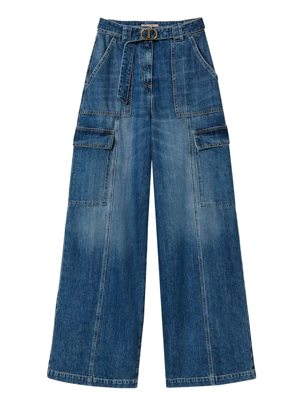 TWINSET High-rise Wide Leg Jeans - Blue
