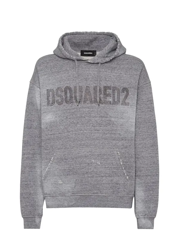 Dsquared2 Logo-embellished Hoodie - Grey