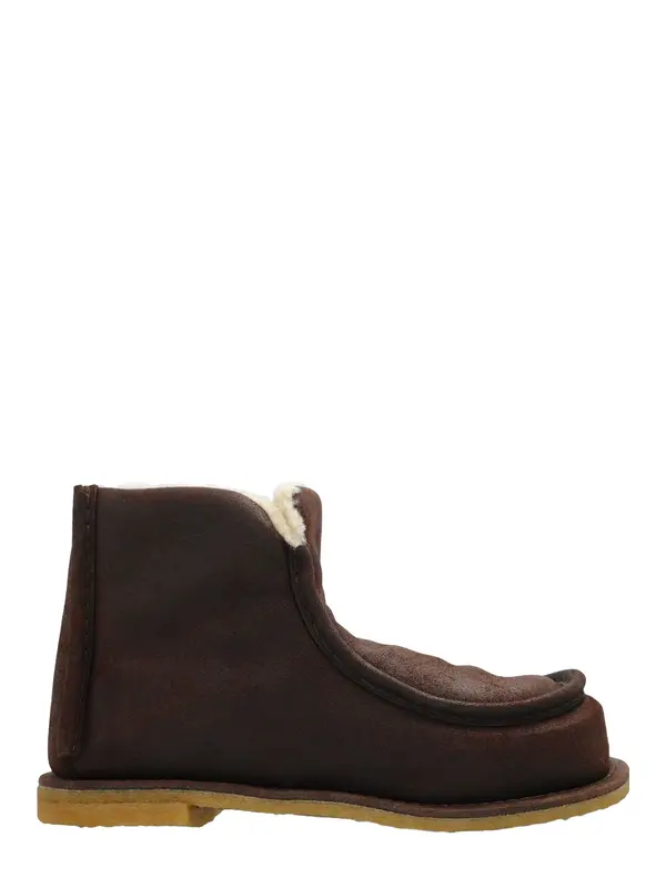 JW Anderson Shearling-lined Suede Boots - Brown