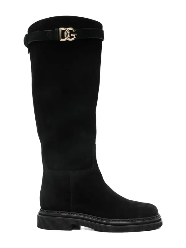 Dolce & Gabbana Dg Logo Boots - Black