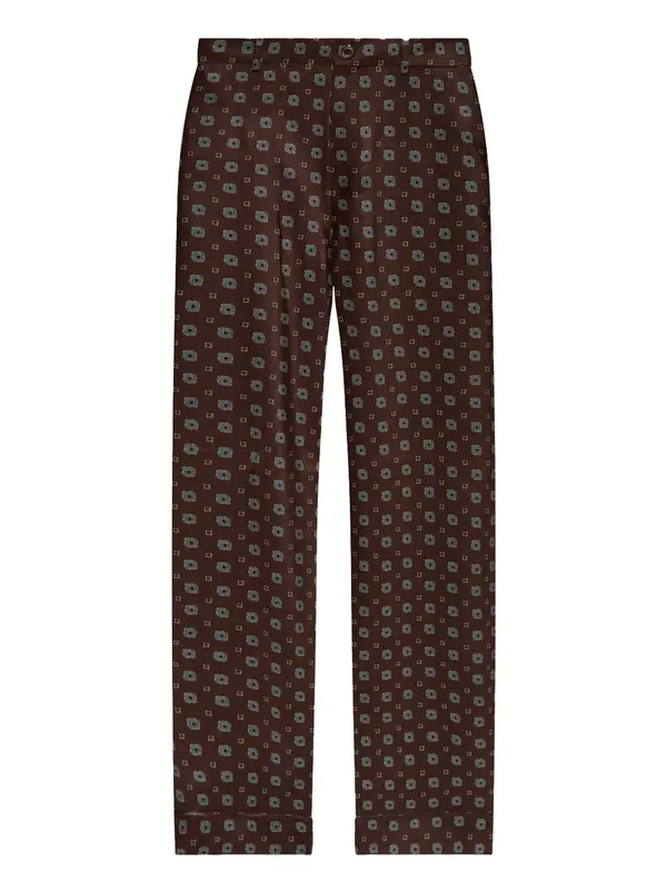 Moschino Geometric-print Trousers - Brown