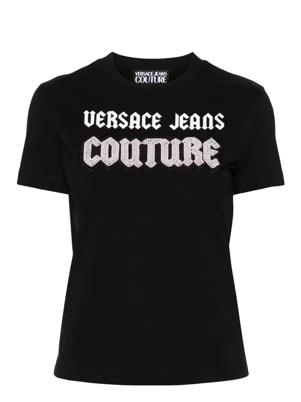 Versace Bead-embellished T-shirt - Black