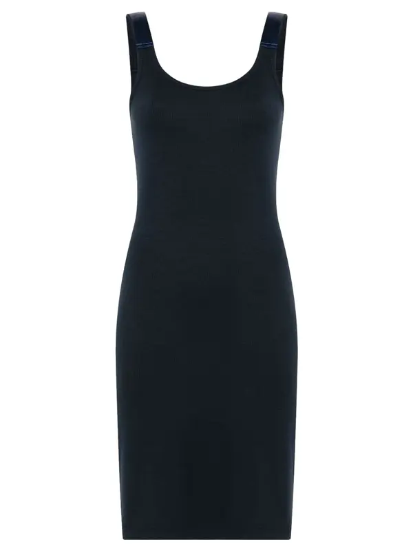 Helmut Lang Fine-ribbed Mini Dress - Blue