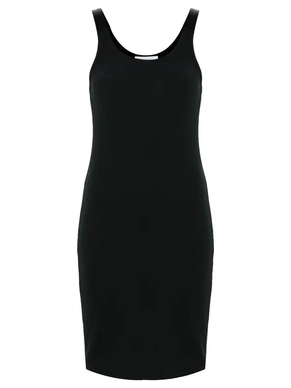 Helmut Lang Fine-ribbed Mini Dress - Black