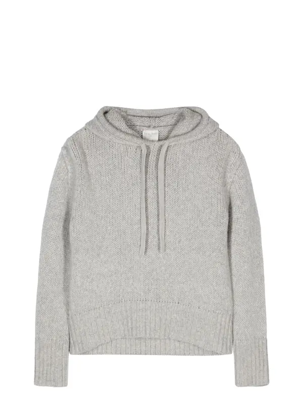 FORTE_FORTE Wool Knitted Hoodie - Grey