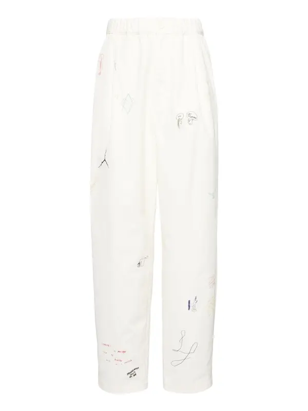 UNDERCOVERISM Sketch-style Printed Trousers - Neutrals