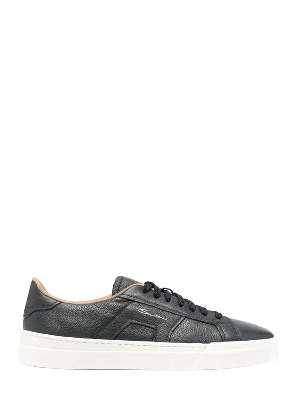 Santoni Leather Sneakers - Blue