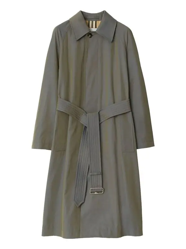 Burberry Long Cotton Car Coat - Grey