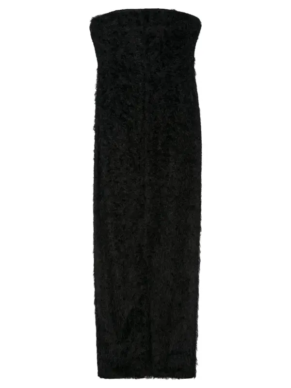 TOTÊME Strapless Fil-coupé Dress - Black