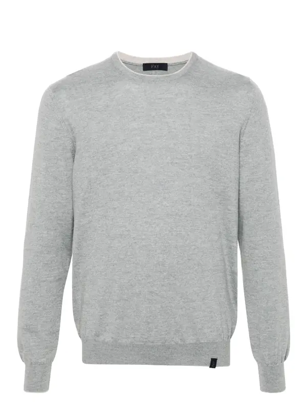 FAY Virgin Wool Sweater - Grey