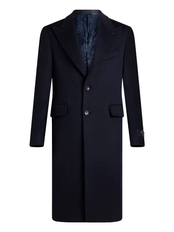 Etro Cashmere Knee-length Coat - Blue