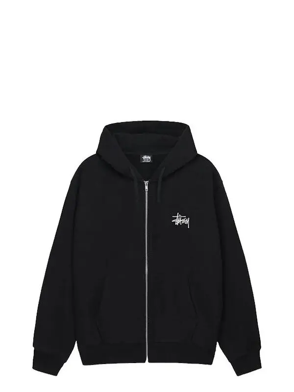 StÜssy Basic Zip Hoodie - Black