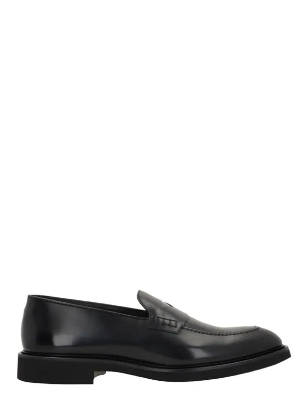 DOUCAL'S Leather Loafers - Black