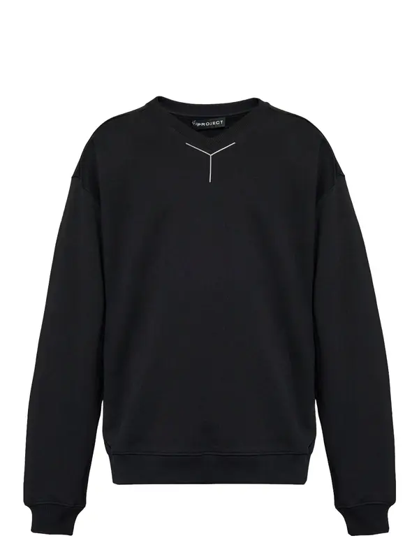 Y/project Logo-plaque Jumper - Black